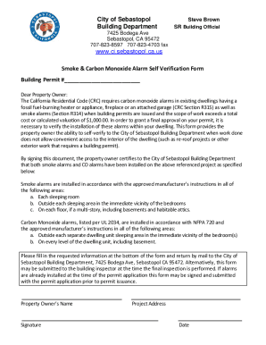 Fillable Online Smoke-CO2-Self-verification-form 10-21 Fax Email Print ...