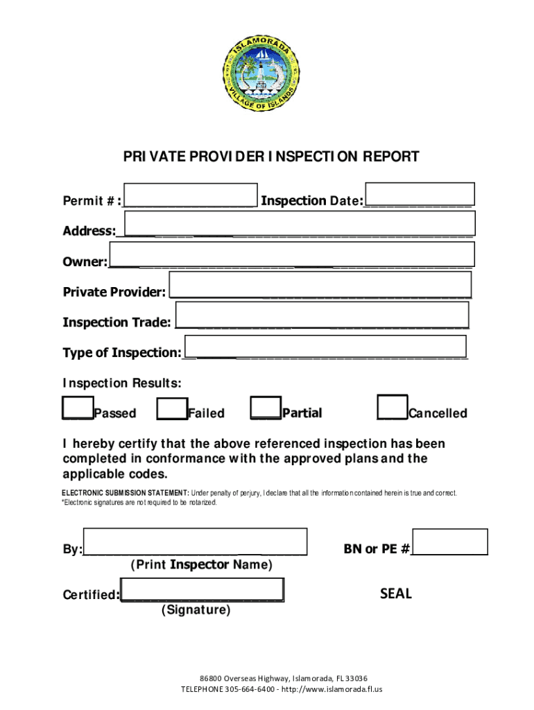 Fillable Online Permit Affidavit & Private Provider - Hollywood, FL Fax ...