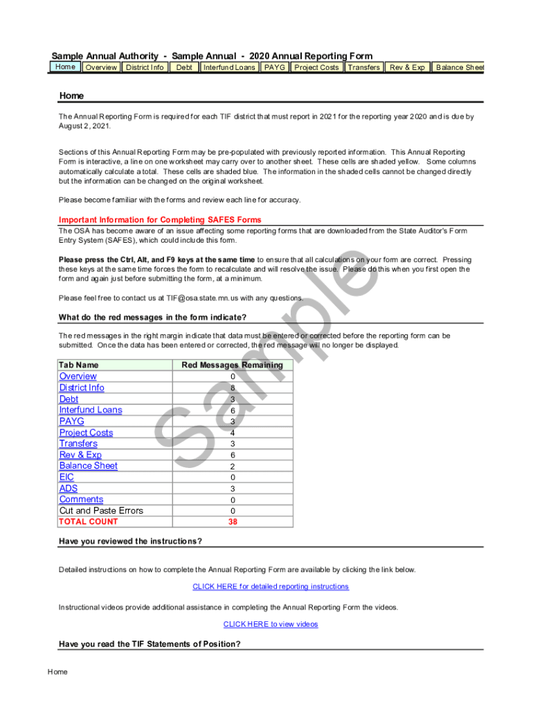 Fillable Online Annual Reporting & NPS Annual Reporting Forms Sample ...