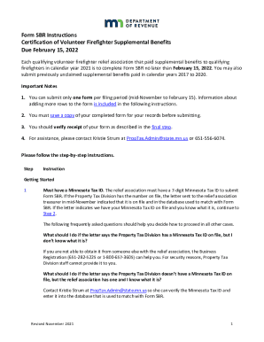 Fillable Online Form SBR Instructions Fax Email Print - pdfFiller