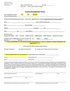 Fillable Online BCI/FBI BACKGROUND CHECK - madison-lake.k12.oh.us Fax ...