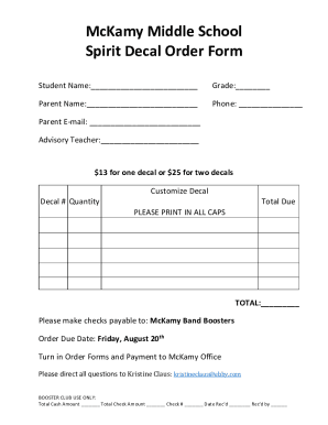 Fillable Online Decal Order Form 21-22.docx Fax Email Print - pdfFiller