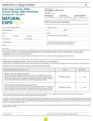 Fillable Online Natural expo international form Fax Email Print - pdfFiller