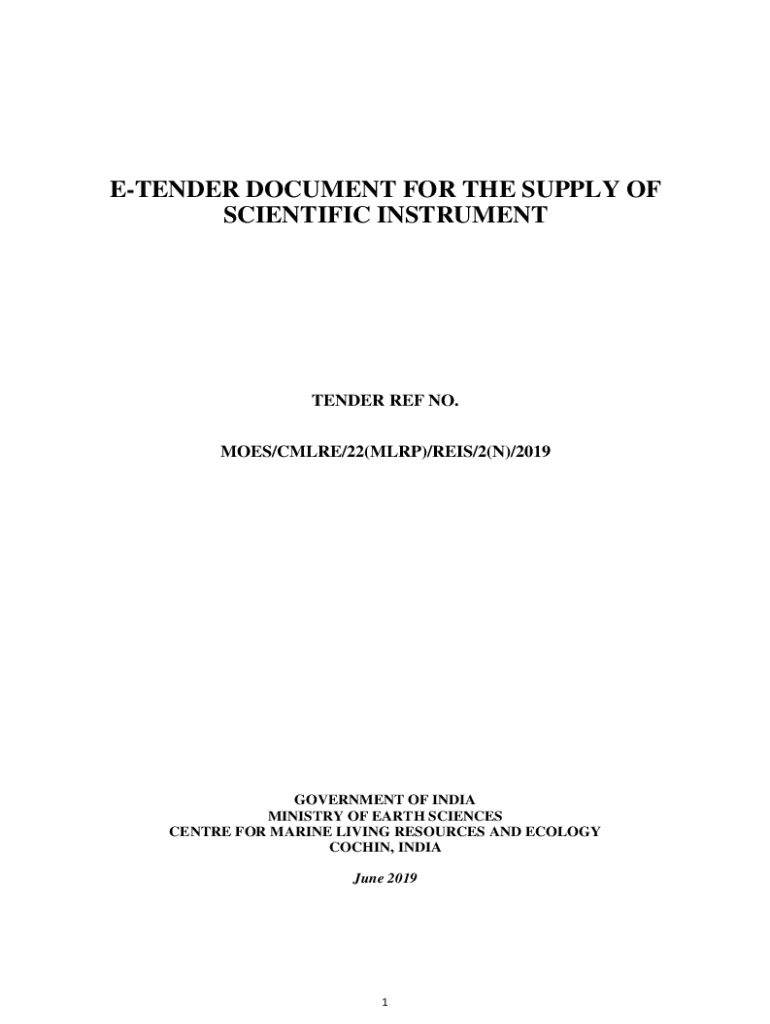 Fillable Online Fillable Online E-TENDER DOCUMENT FOR THE SUPPLY OF ...