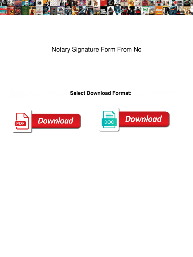 Fillable Online Notary Signature Form From Nc. Notary Signature Form ...