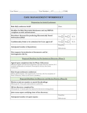 Fillable Online CASE MANAGEMENT WORKSHEET - img.nyed.uscourts.gov Fax ...