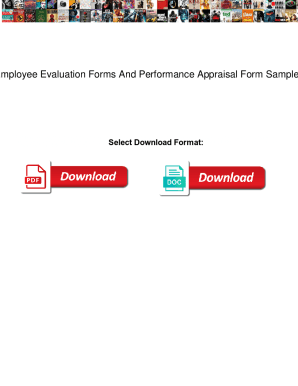 Fillable Online Employee Evaluation Forms And Performance Appraisal Form Samples. Employee ...
