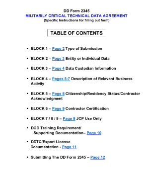 Fillable Online DD Form 2345 "Militarily Critical Technical Data ...