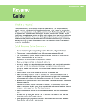 Fillable Online What Is a Resume? Meaning, Definition, Purpose, Use ...