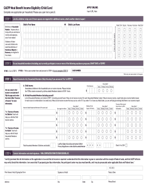 Fillable Online www.fns.usda.govcacfpenglish-meal-benefitMeal Benefit ...