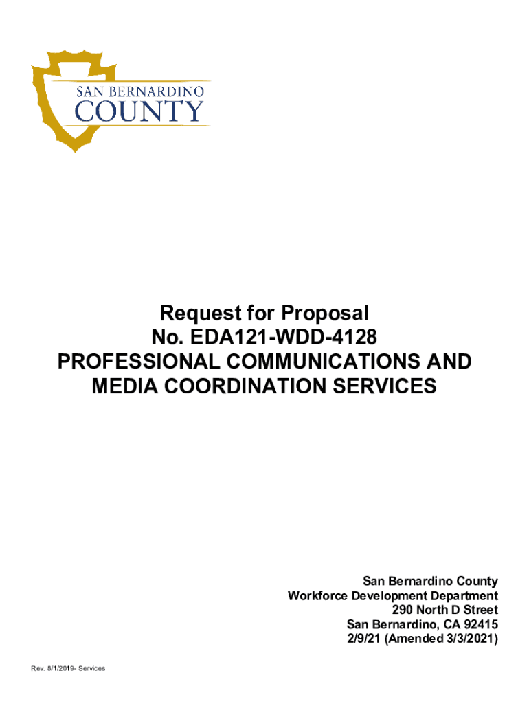 Fillable Online wp.sbcounty.govworkforcewp-contentRequest for Proposal ...