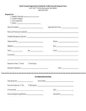 Fillable Online Public Records Request. Public Records Request Fax ...