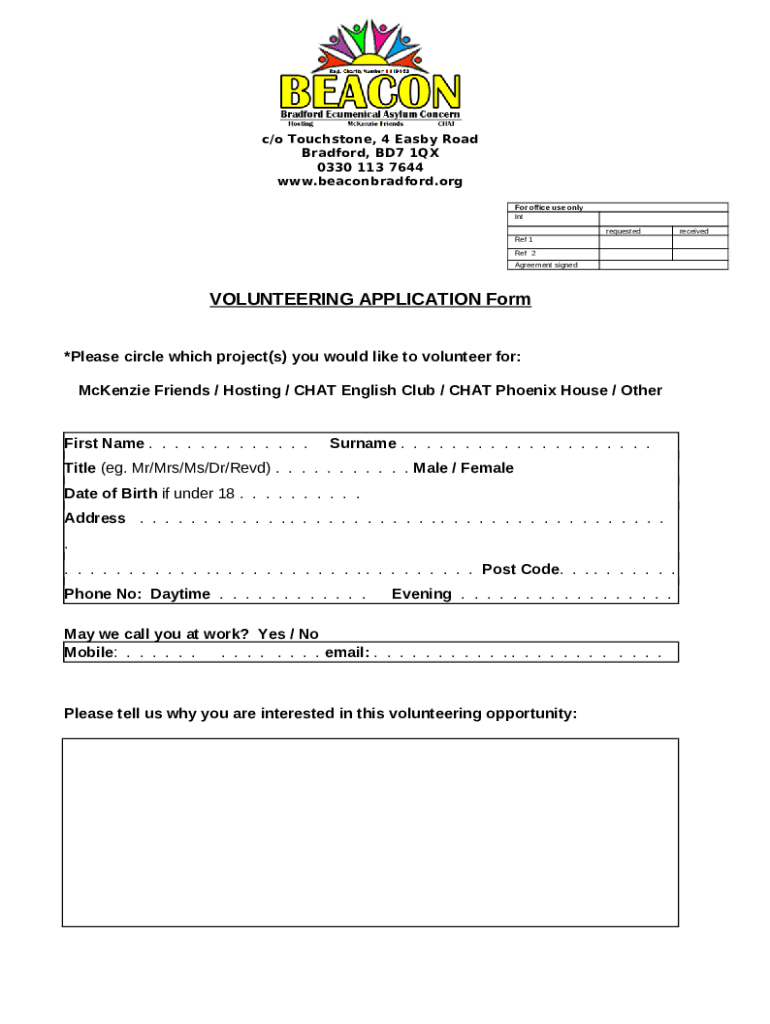 *Please circle which project(s) you would like to volunteer for: Doc ...