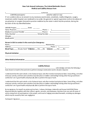Fillable Online medical and liability release form - PDF Free Download ...