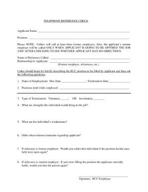 Fillable Online Sample Reference Checklist (With Template)Sample ...