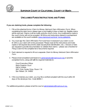 Fillable Online Escheatment Claim Form Fax Email Print - pdfFiller