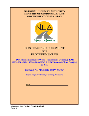 All Tenders National Highways Authority - NHA Doc Template ... Doc ...