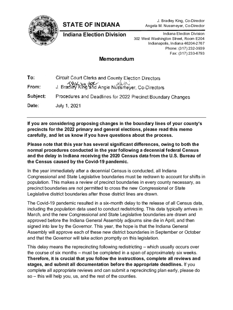 Fillable Online PDF STATE OF INDIANA Indiana Election Division - IN.gov ...