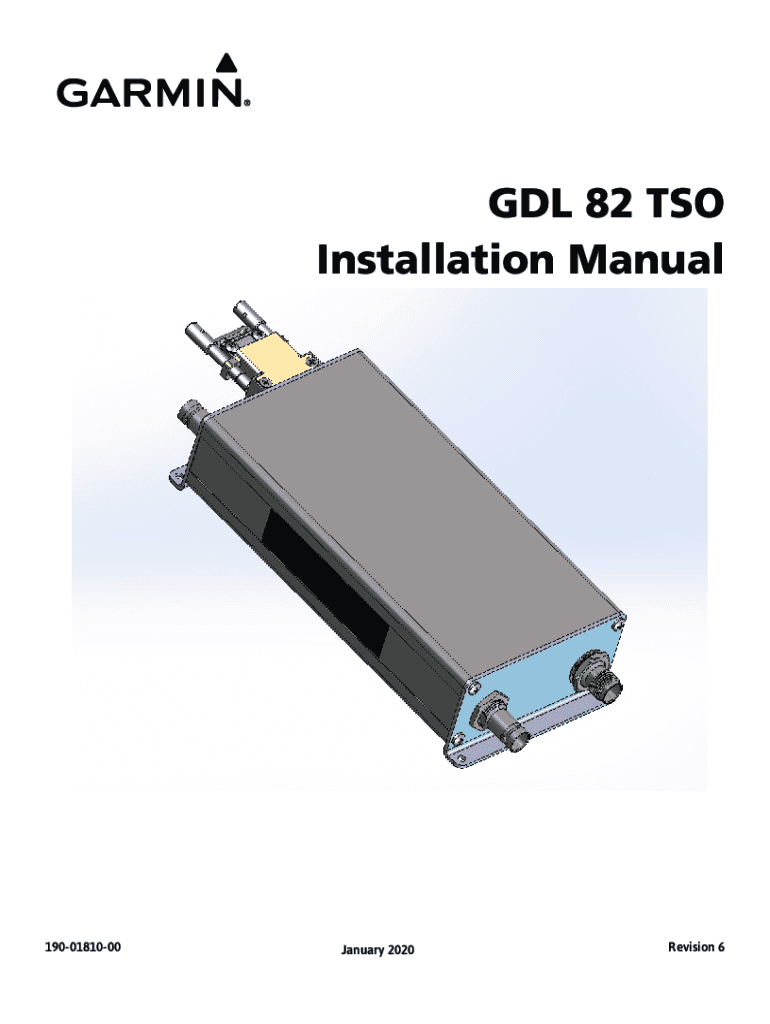 Fillable Online GDL 82 TSO Installation Manual - Garmin Fax Email Print - pdfFiller