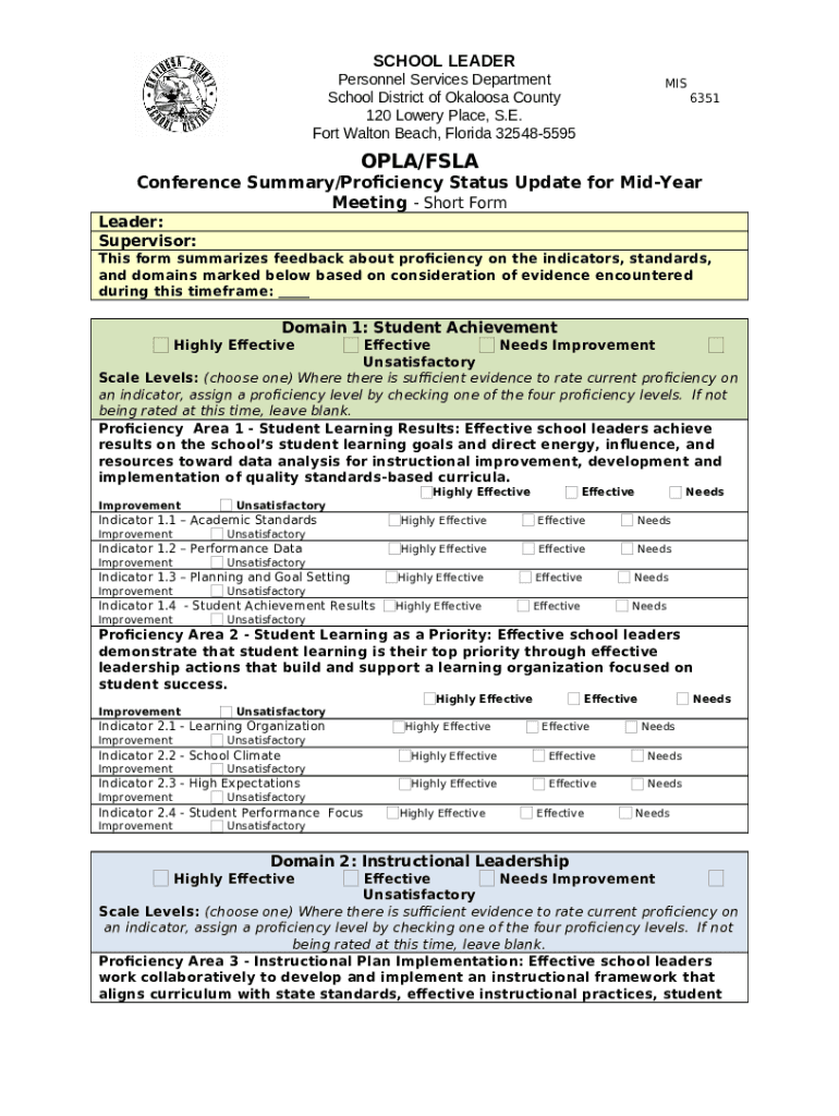 School Leader Conference Summary Short Doc Template | pdfFiller