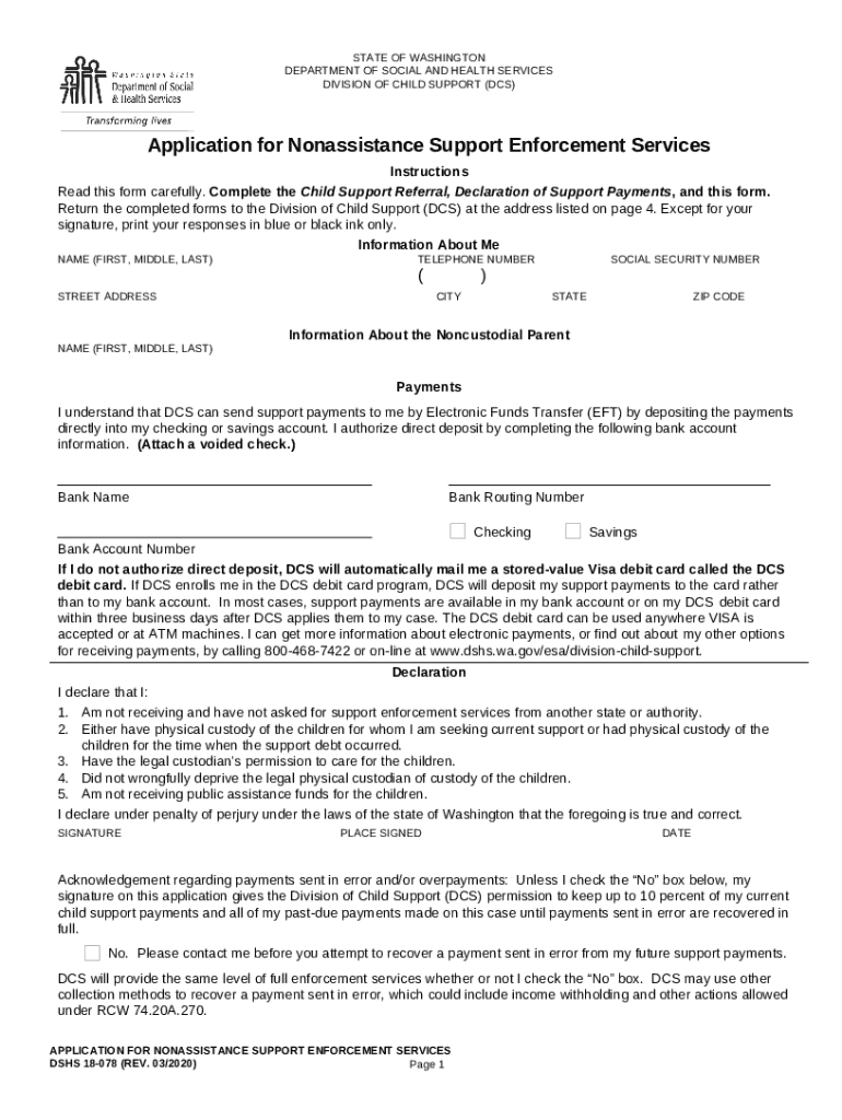 DSHS Unpaid Intern / Volunteer Application - dshs.wa.gov Doc Template ...