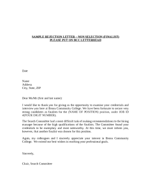 3 Rejection Letter Templates You'd Be Happy to Receive Doc Template ...