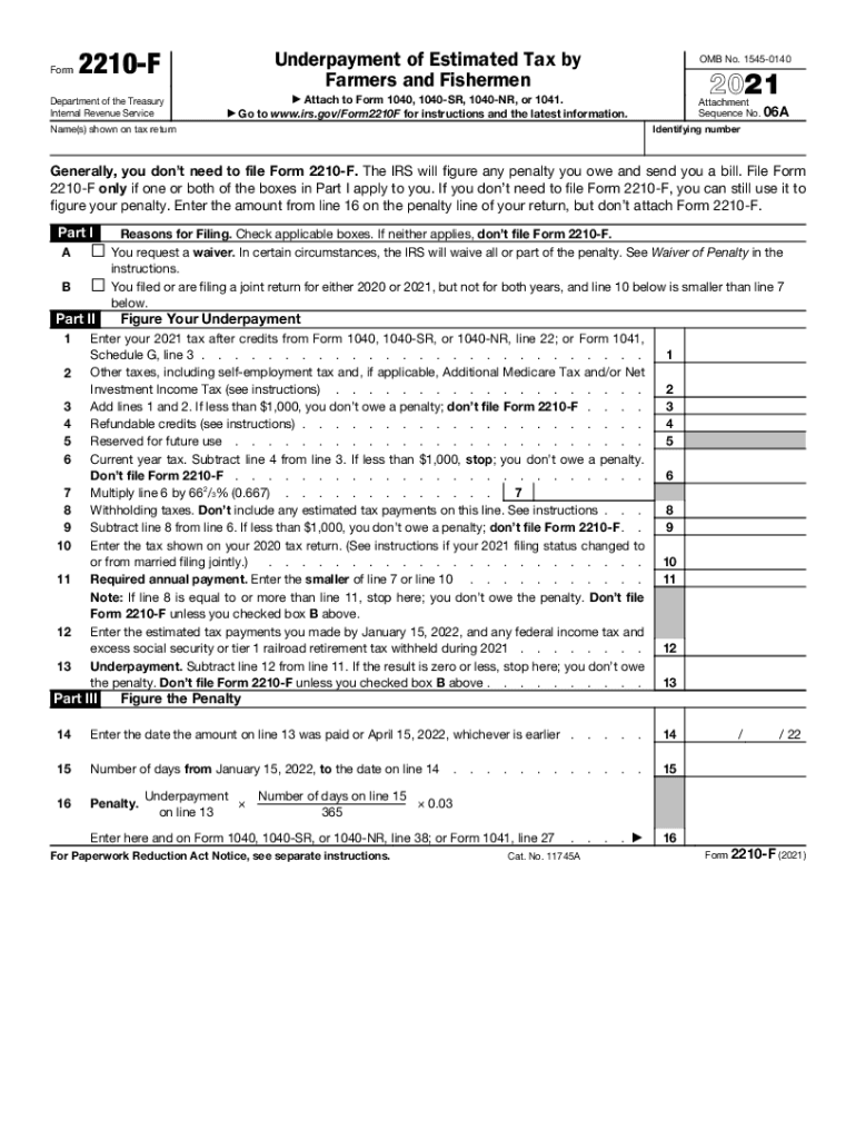 Fillable Online Do You Have To File Form 2210? - IRS tax forms Fax ...