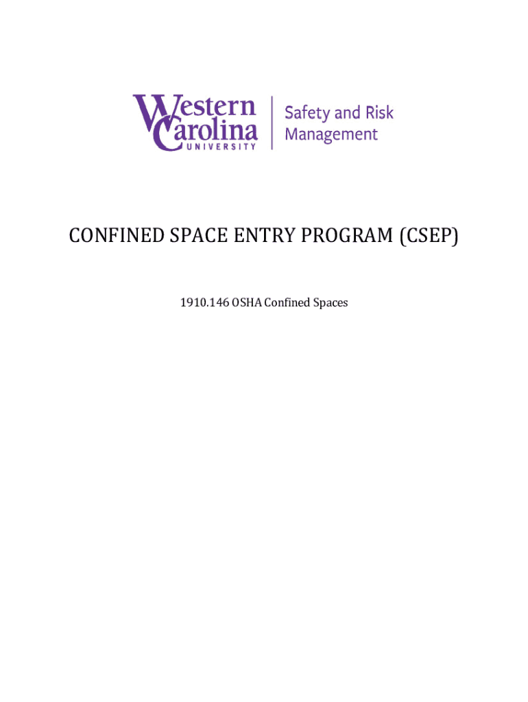 Fillable Online Examples of Permit-required Confined Space Programs ...