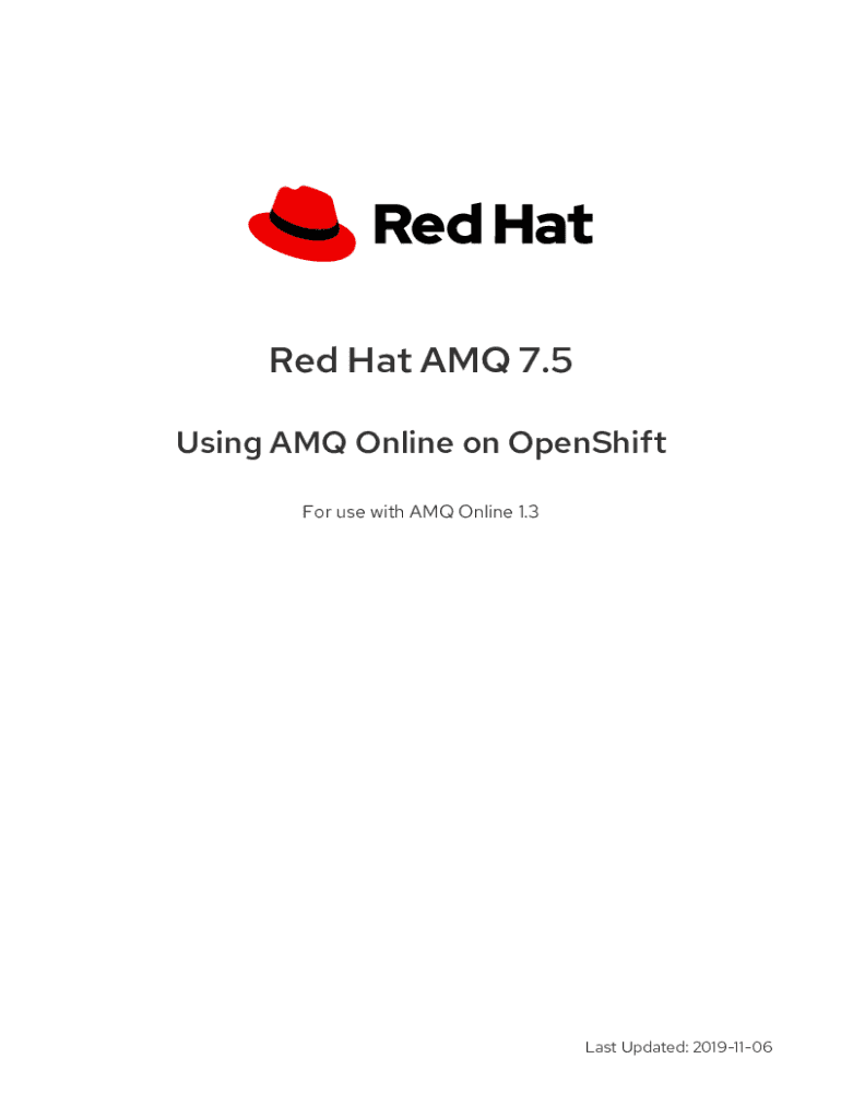 Fillable Online Chapter 4. Using the Red Hat AMQ Console Red Hat AMQ 7. ...