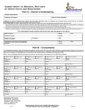 Fillable Online Commitment General Form - Owner Undertaking Fax Email ...