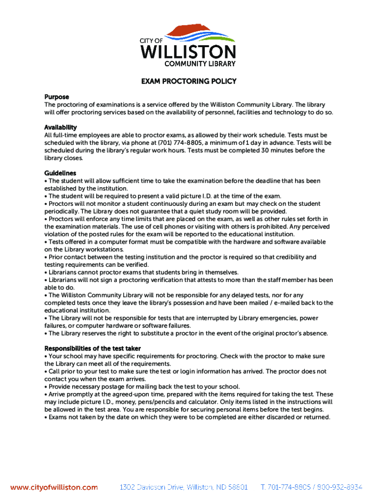 Fillable Online Guidelines for Physical Proctoring in Distance Learning ...