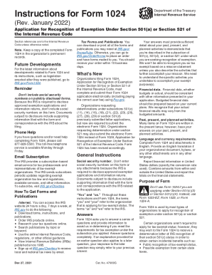 Fillable Online Instructions for Form 1024 (Rev. January 2022 ...