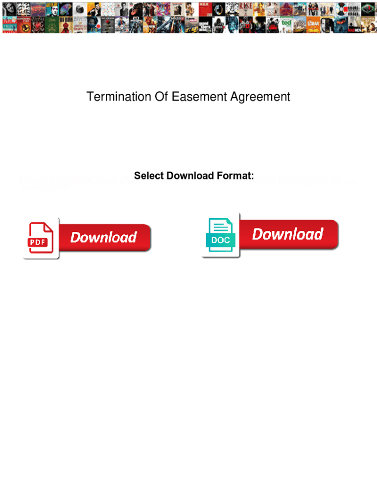 Fillable Online Termination Of Easement Agreement. Termination Of ...