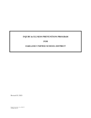 Fillable Online Get the free Illness and Injury Prevention Plan ...