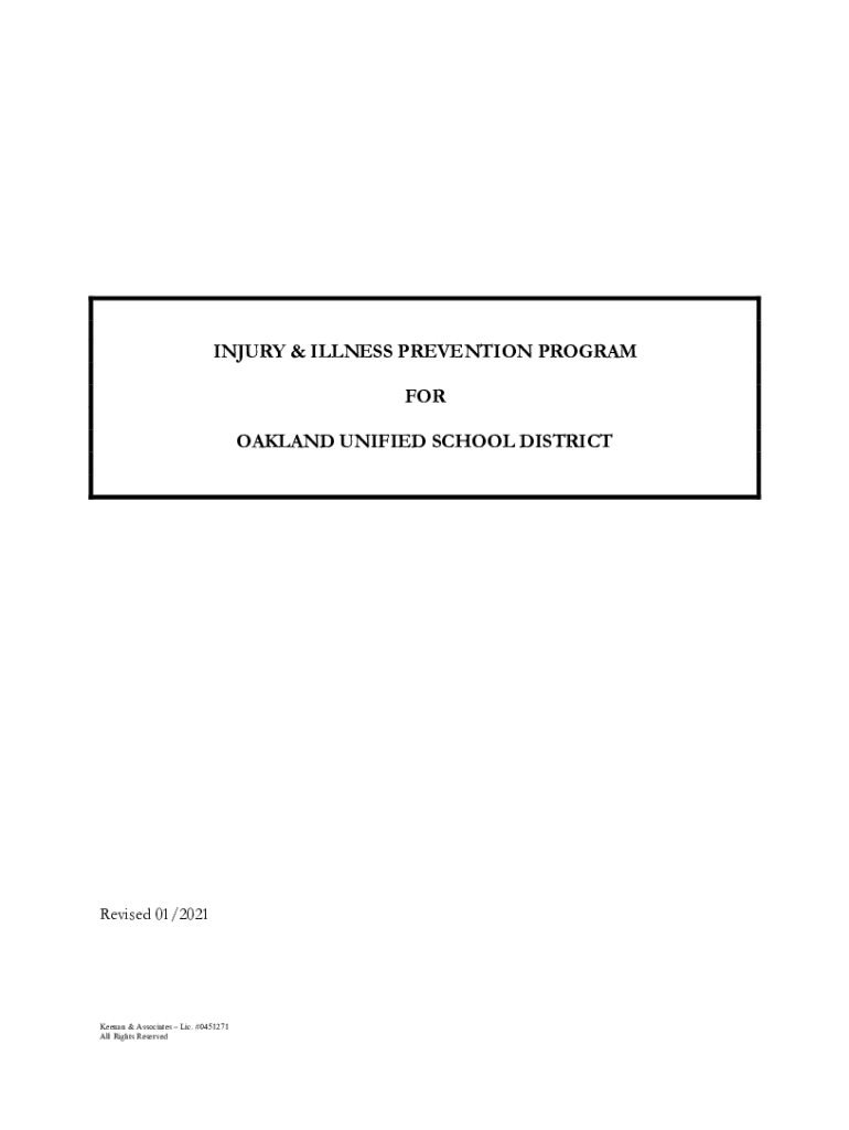 Fillable Online Get the free Illness and Injury Prevention Plan ...