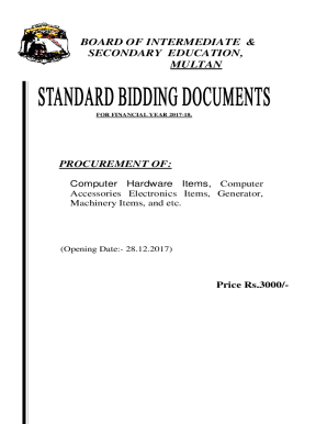 Fillable Online eproc.punjab.gov.pk BiddingDocuments 50484955STANDARD ...