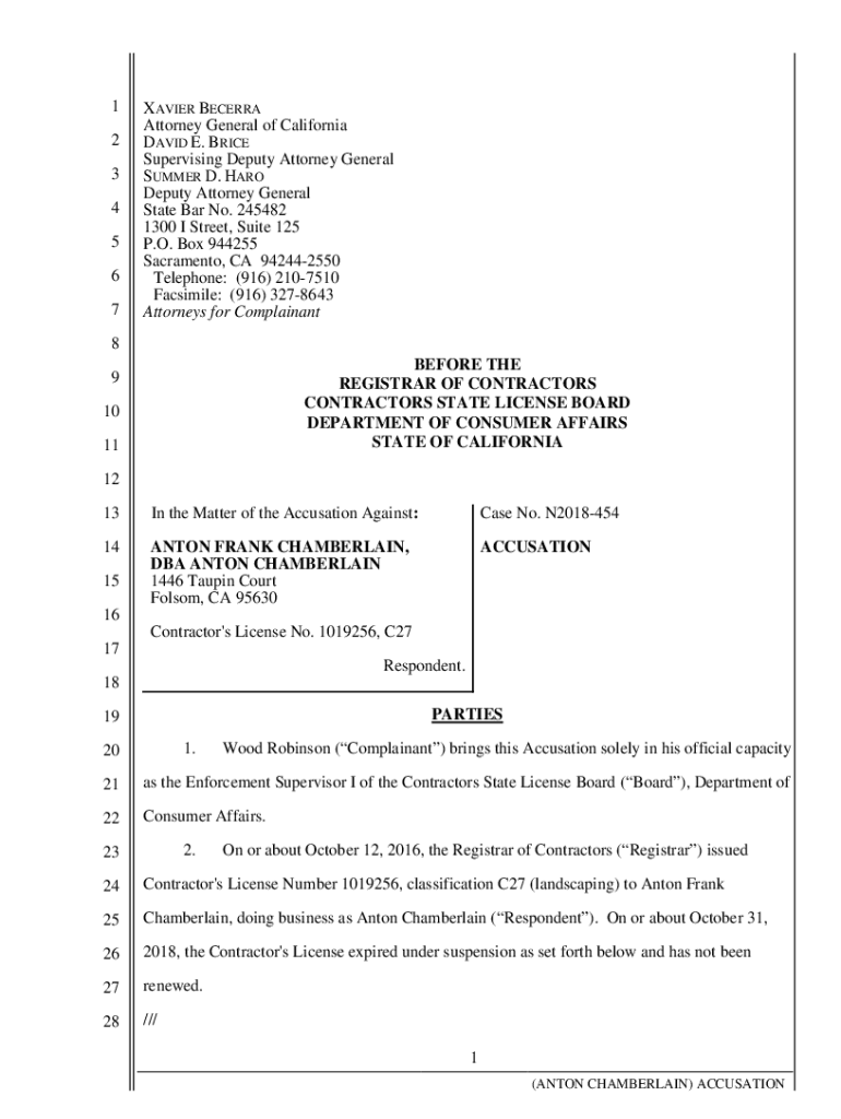 Fillable Online www.cgcc.ca.govdocumentsadminactionsXAVIER BECERRA ...