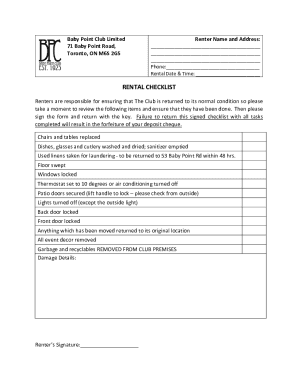 Fillable Online Rental Inspection Checklist - Trappe Borough Fax Email ...