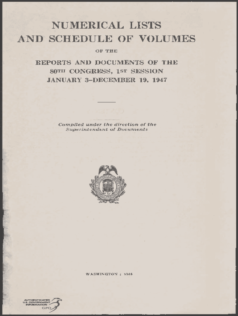 Fillable Online Serial Set Links: U.S. Congressional Documents ...