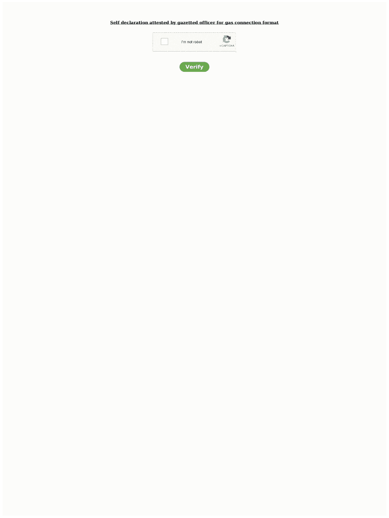 Fillable Online Self declaration attested by gazetted officer for gas ...