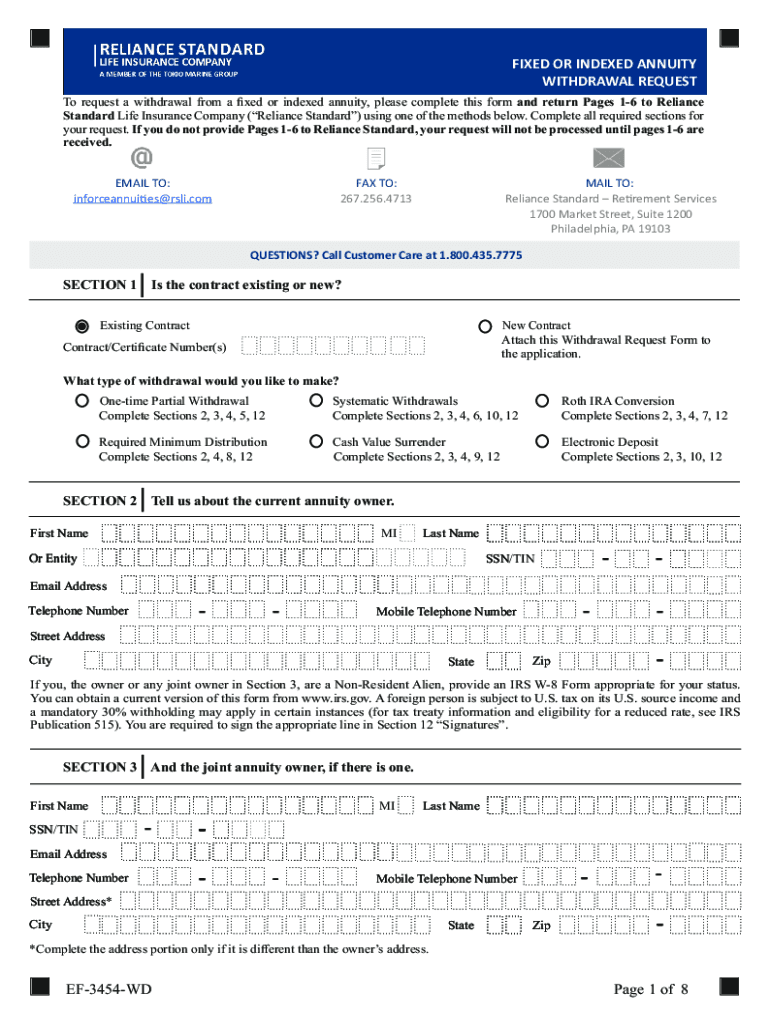 Fillable Online www.reliancestandard.comSiteDatadocsRELIANCE STANDARD ...