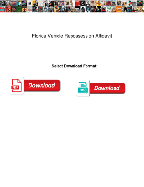Fillable Online Florida Vehicle Repossession Affidavit. Florida Vehicle ...
