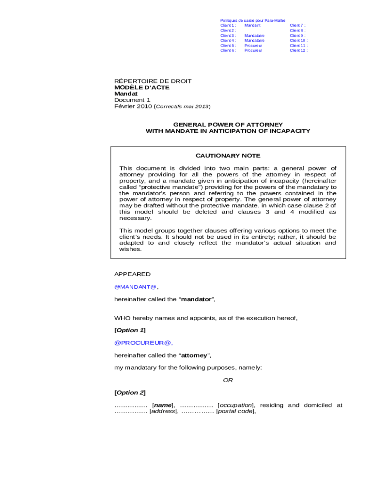 Modle d'un contrat de mandat - Lettres GratuitesModle d'un contrat de ...