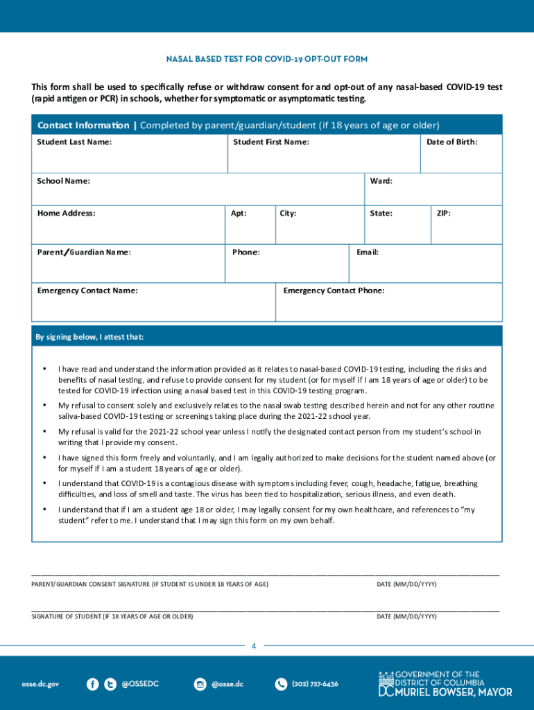 Fillable Online osse dc osse.dc.govOffice of the State Superintendent ...