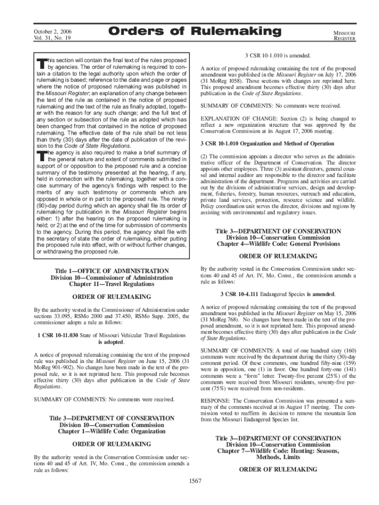 Fillable Online Federal Register :: The Rulemaking ProcessFederal ...