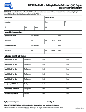 Fillable Online Hospital P4P Data Extension Request Form ...