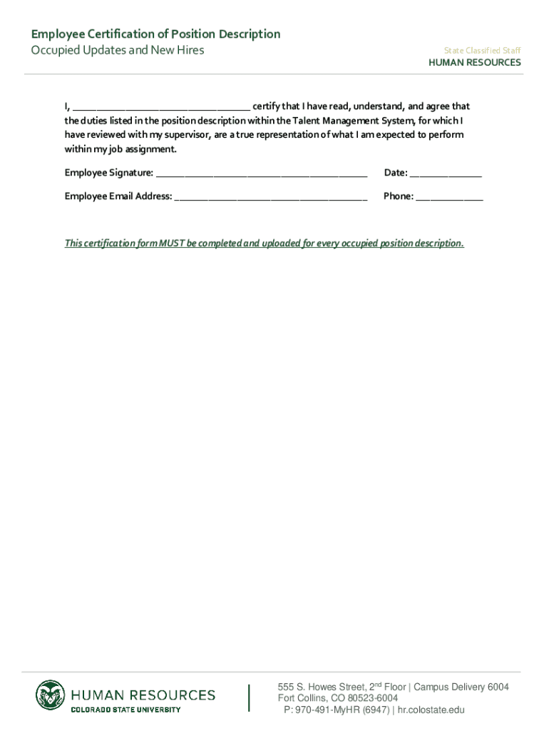 Fillable Online The Manager's Guide to Position Classification - Deputy ...