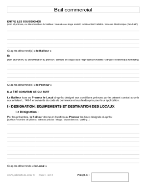 Le Bail Commercial Ou Bail Dit "3 6 9" - Contenu Et ModleLe Bail ...