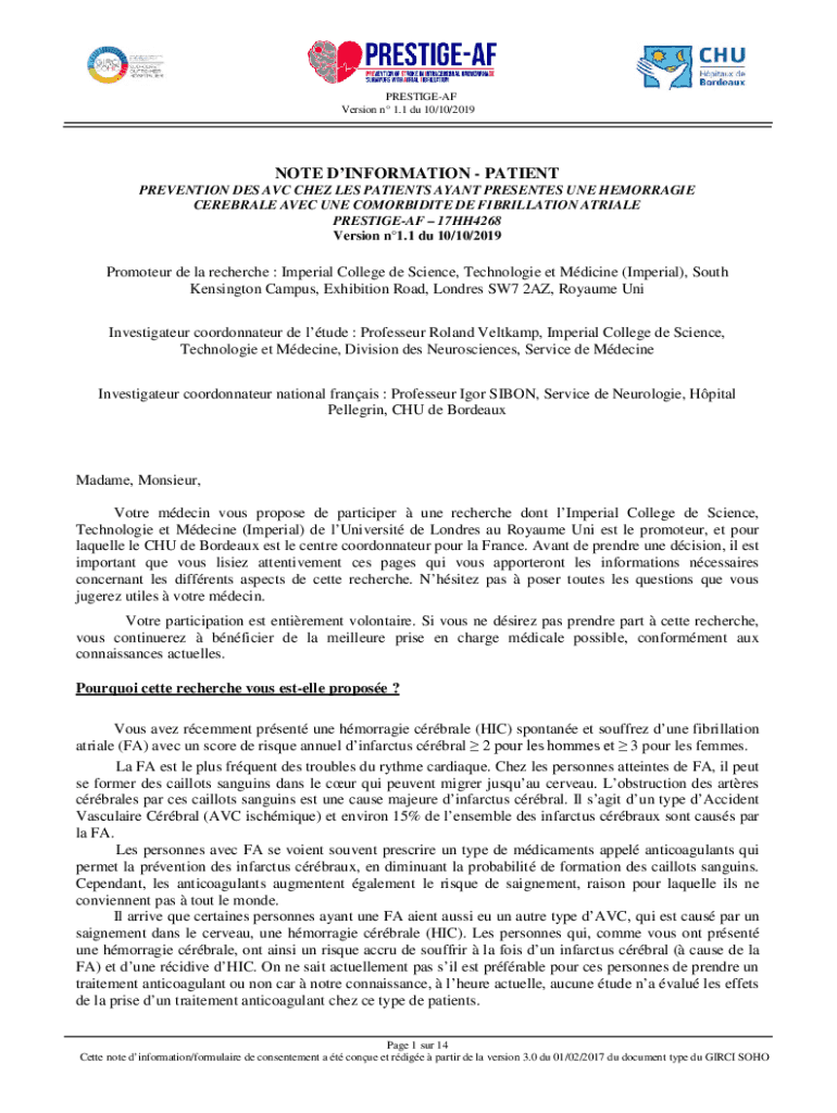 Remplissable En Ligne Cette note dinformation/formulaire de ...