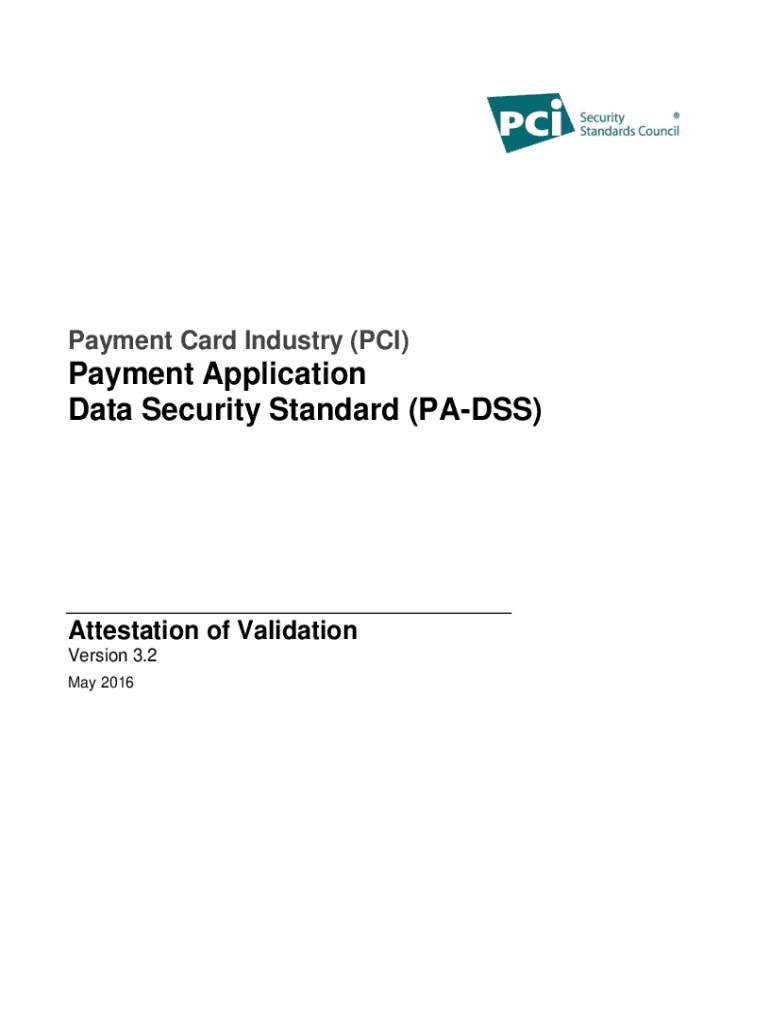 Fillable Online Payment Card Industry (PCI) Payment Application Data ...